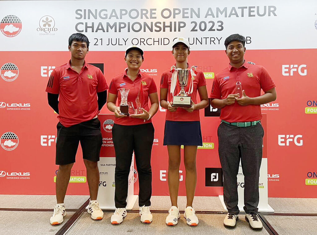 นวพร แซงคว้าแชมป์กอล์ฟ สิงคโปร์ โอเพ่น อเมเจอร์ 2023 - Tonkit360